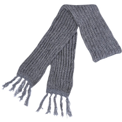 Plain Grey Muffler - Woolmandu